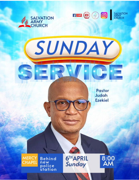 Sunday service flyer Template | PosterMyWall