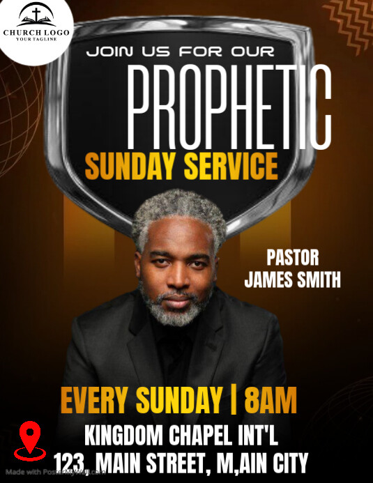 sunday service flyer Template | PosterMyWall