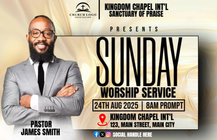 Copy of sunday service flyer | PosterMyWall