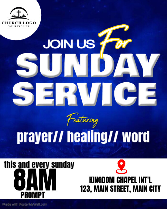 Copy of sunday service flyer | PosterMyWall