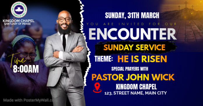 sunday service flyer Template | PosterMyWall