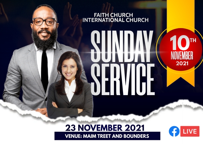 SUNDAY SERVICE FLYER Template | PosterMyWall