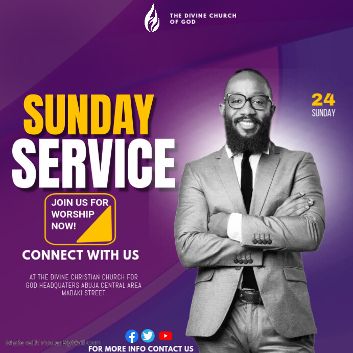 Copy of sunday service flyer | PosterMyWall