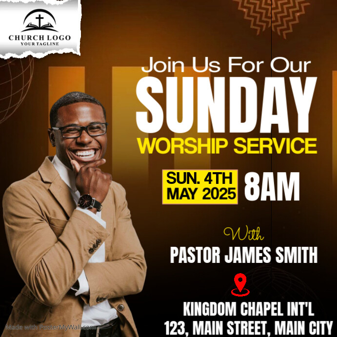 Copy of SUNDAY SERVICE FLYER | PosterMyWall
