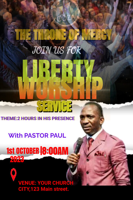 Sunday service flyer Template | PosterMyWall