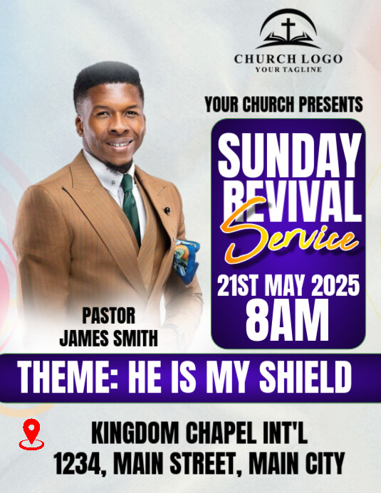 sunday service flyer Template | PosterMyWall
