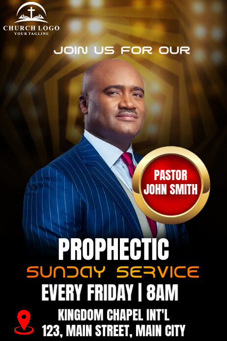 sunday service flyer Template | PosterMyWall