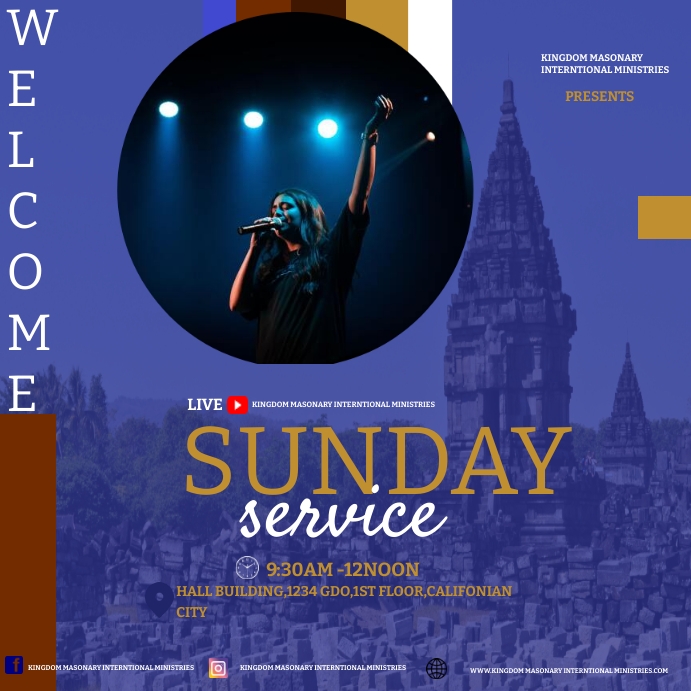 Copy of SUNDAY SERVICE FLYER DESIGN | PosterMyWall