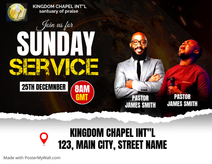 Copy of sunday service flyer | PosterMyWall