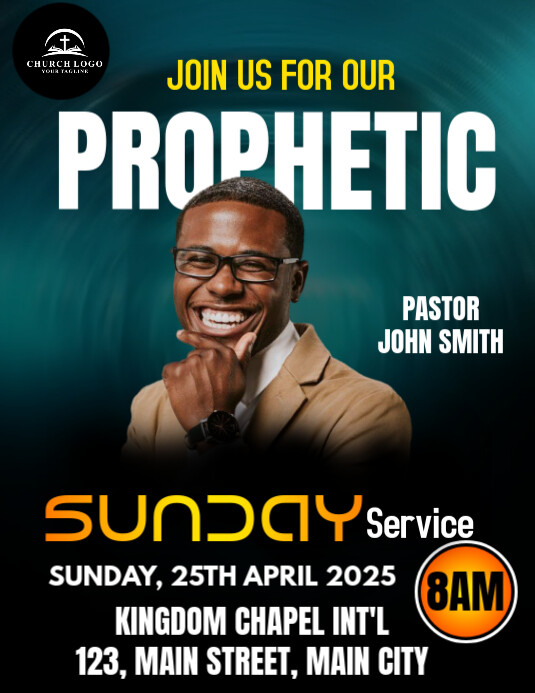 sunday service flyer Template | PosterMyWall