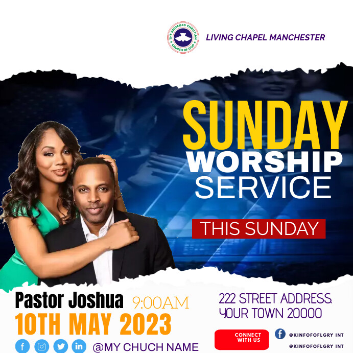 SUNDAY SERVICE FLYER Template | PosterMyWall