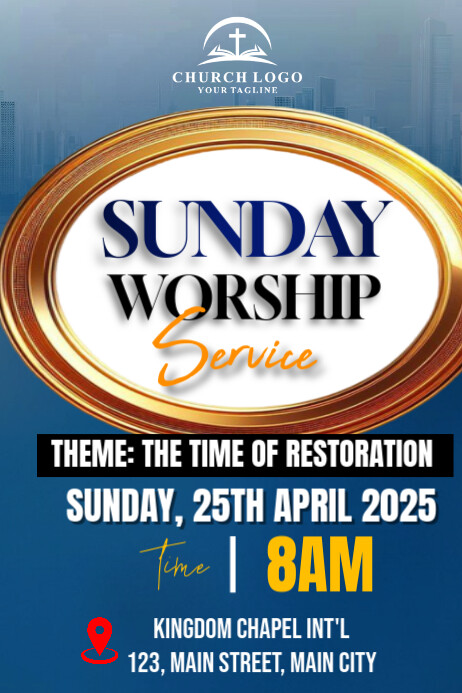 Copy of sunday service flyer | PosterMyWall