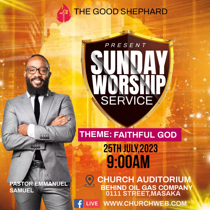 Copy of SUNDAY SERVICE FLYER | PosterMyWall