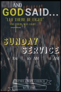 Sunday service flyer Template | PosterMyWall