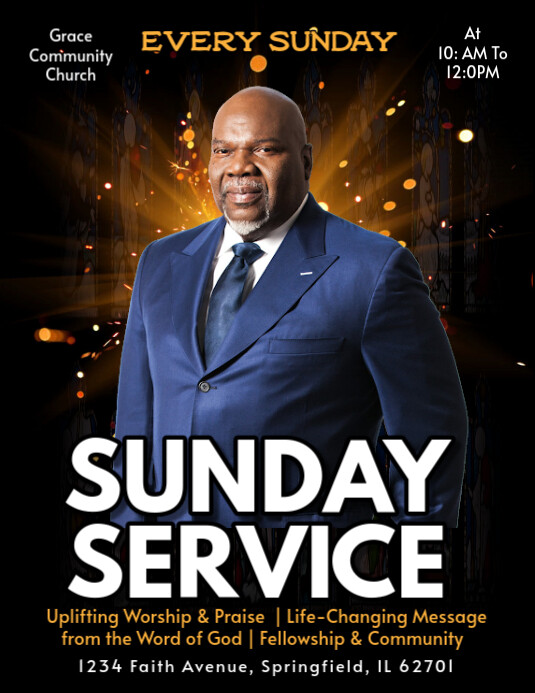Sunday Service Flyer Template | PosterMyWall