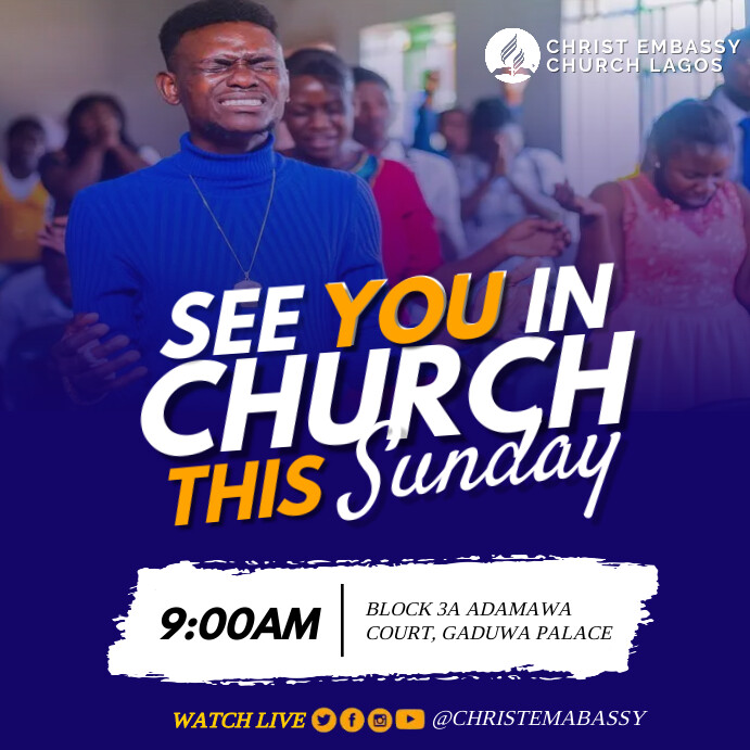 Copy of SUNDAY SERVICE FLYER | PosterMyWall