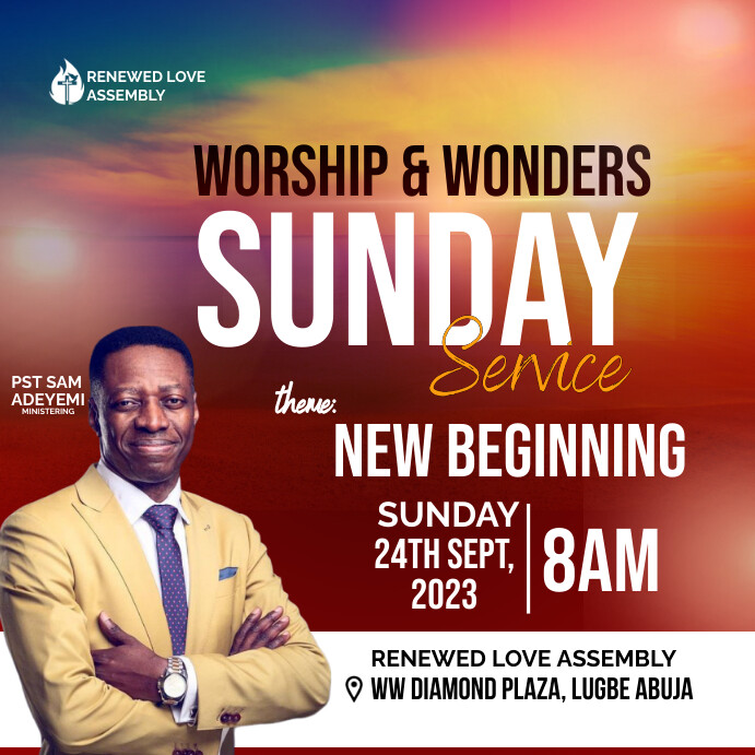 SUNDAY SERVICE FLYER Template | PosterMyWall