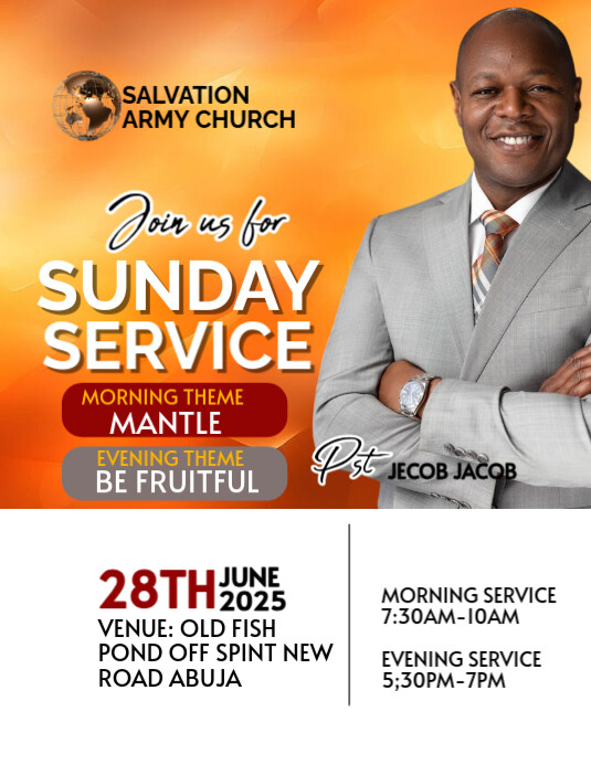 Copy of Sunday service flyer | PosterMyWall