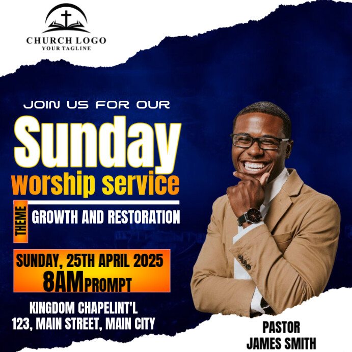 Copy of sunday service flyer | PosterMyWall