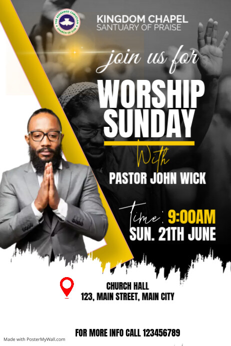 SUNDAY SERVICE FLYER Template | PosterMyWall
