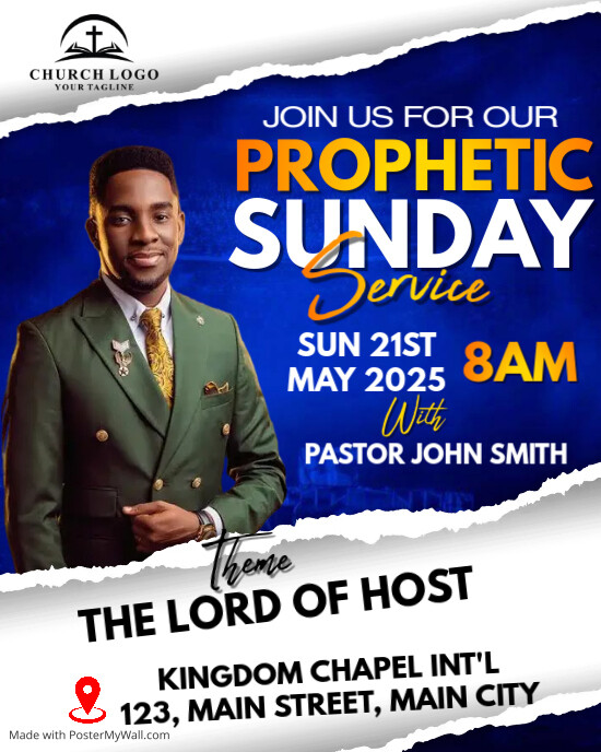 sunday service flyer Template | PosterMyWall