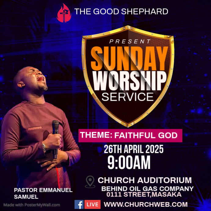 SUNDAY SERVICE FLYER Template | PosterMyWall