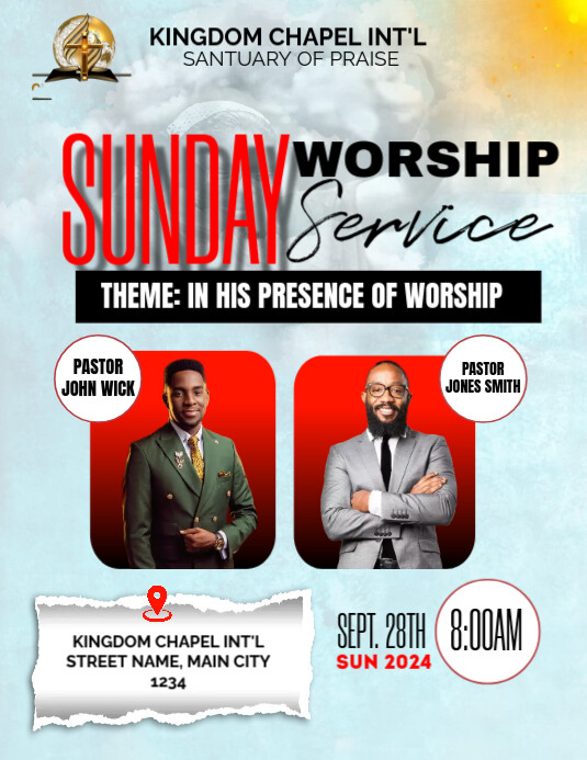 Sunday service flyer Template | PosterMyWall
