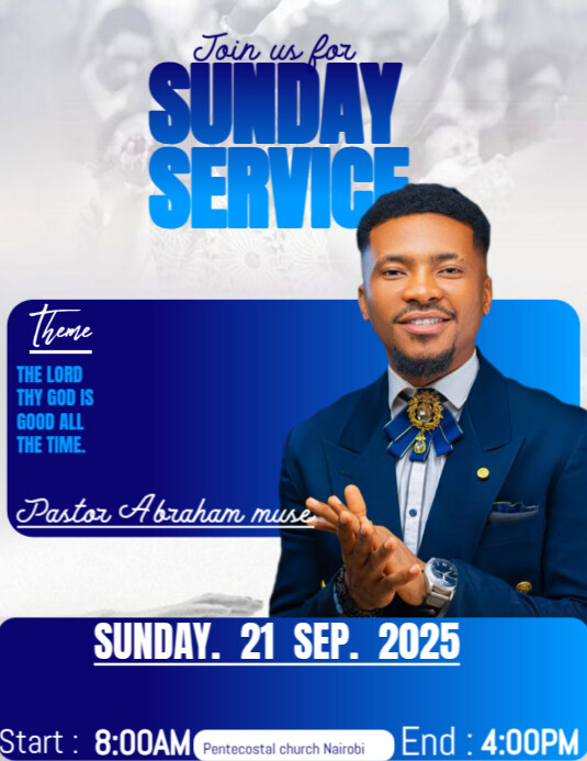 Sunday service flyer Template | PosterMyWall