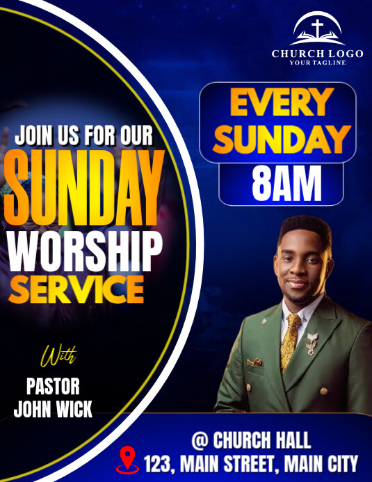 Copy of sunday service flyer | PosterMyWall