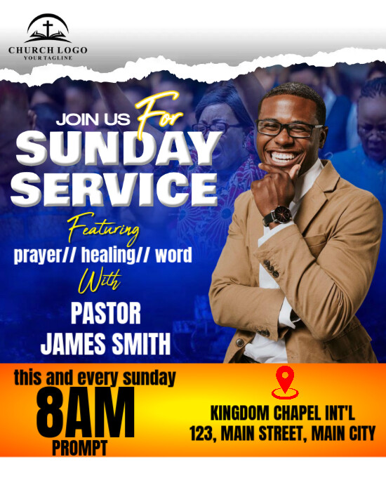 Copy of sunday service flyer | PosterMyWall