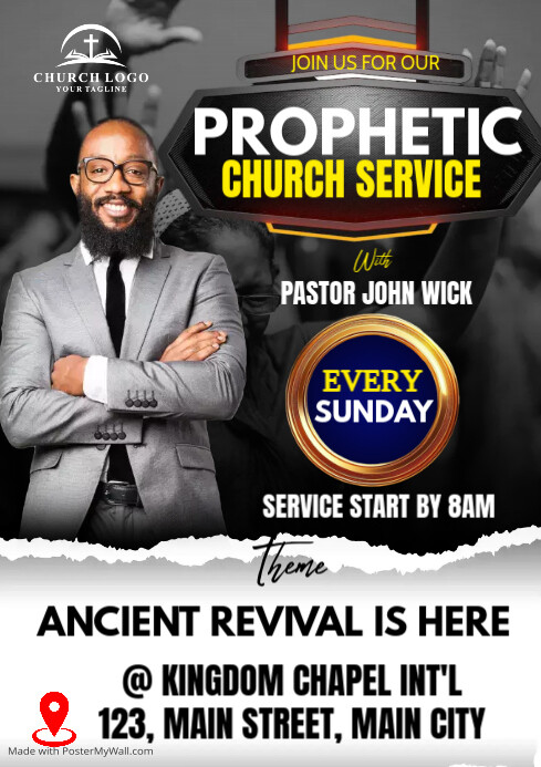 sunday service flyer Template | PosterMyWall