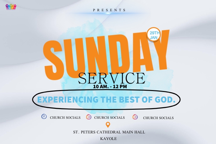 Brosur Kebaktian Minggu Templat | PosterMyWall