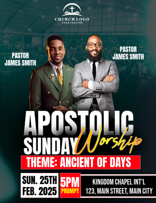 sunday service flyer Template | PosterMyWall
