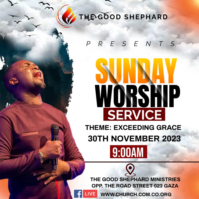 SUNDAY SERVICE FLYER Template | PosterMyWall