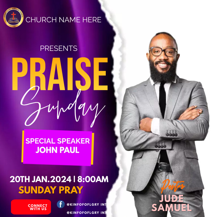 SUNDAY SERVICE FLYER Template | PosterMyWall