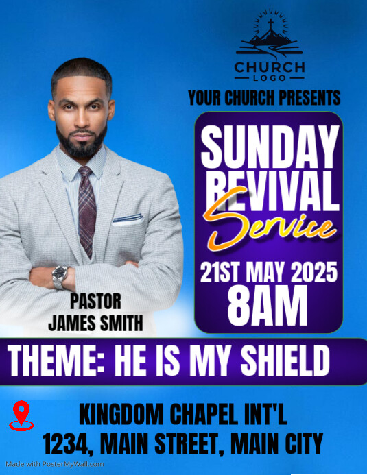 Copy of sunday service flyer | PosterMyWall