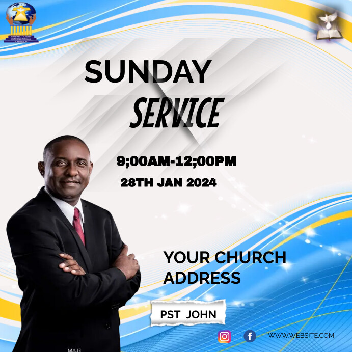 SUNDAY SERVICE FLYER Template | PosterMyWall