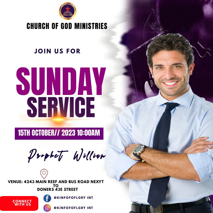 SUNDAY SERVICE FLYER | PosterMyWall