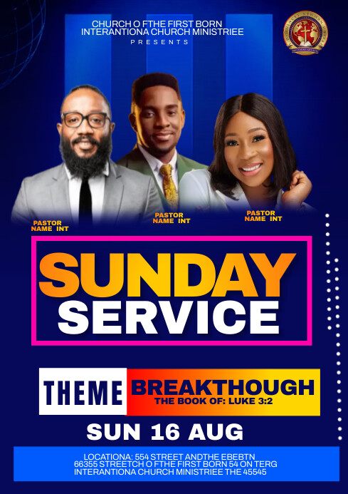 Copy of sunday service flyer | PosterMyWall