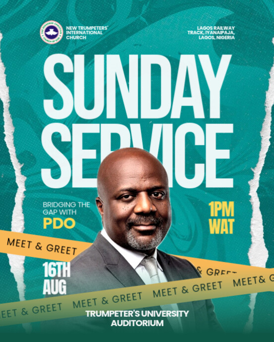 Sunday Service Flyer Template | PosterMyWall