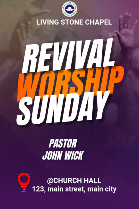 sunday service flyer Template | PosterMyWall