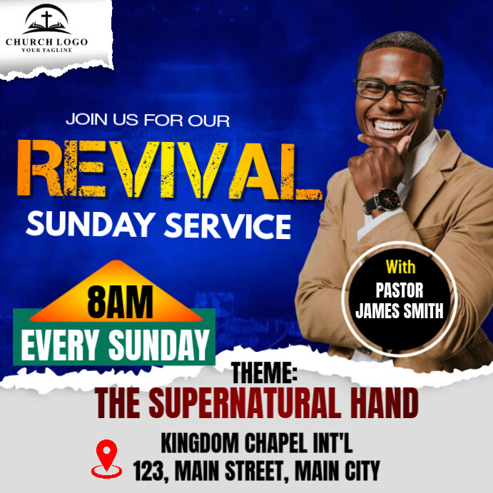 Copy of sunday service flyer | PosterMyWall
