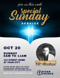 Church Sunday Service Flyer Invitation Template | PosterMyWall