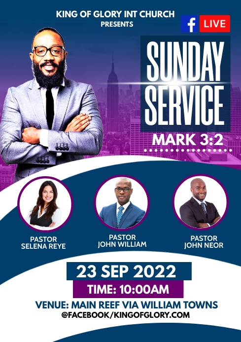 Sunday Service Flyer | PosterMyWall