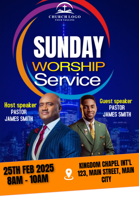 Copy of sunday service flyer | PosterMyWall