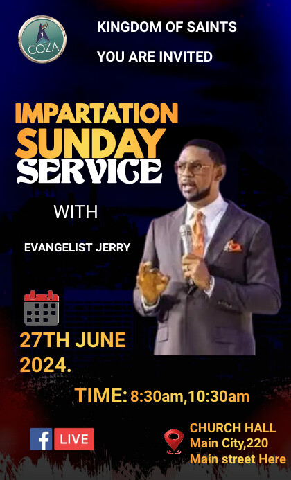 Sunday service flyer Template | PosterMyWall