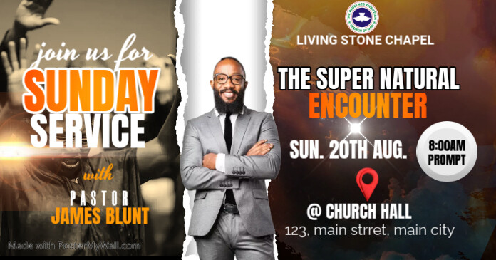 sunday service flyer Template | PosterMyWall
