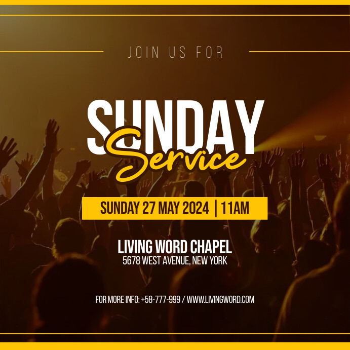 Plantilla de Sunday Service flyer design | PosterMyWall