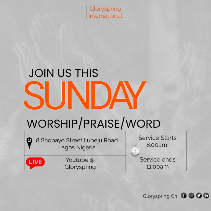 Sunday Service Flyer Design Template | PosterMyWall