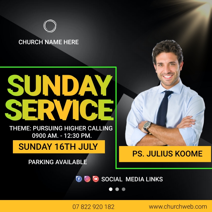 Sunday service flyer Template | PosterMyWall